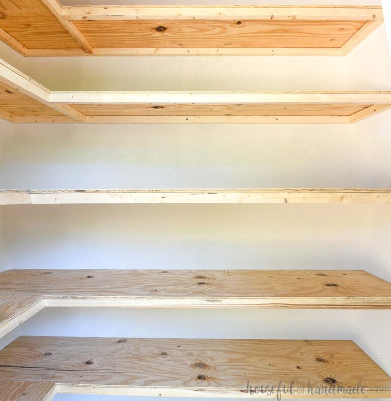 Easy DIY Storage Shelves - Houseful of Handmade