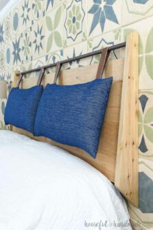 Modern DIY Headboard with Headboard Cushion - Houseful of Handmade