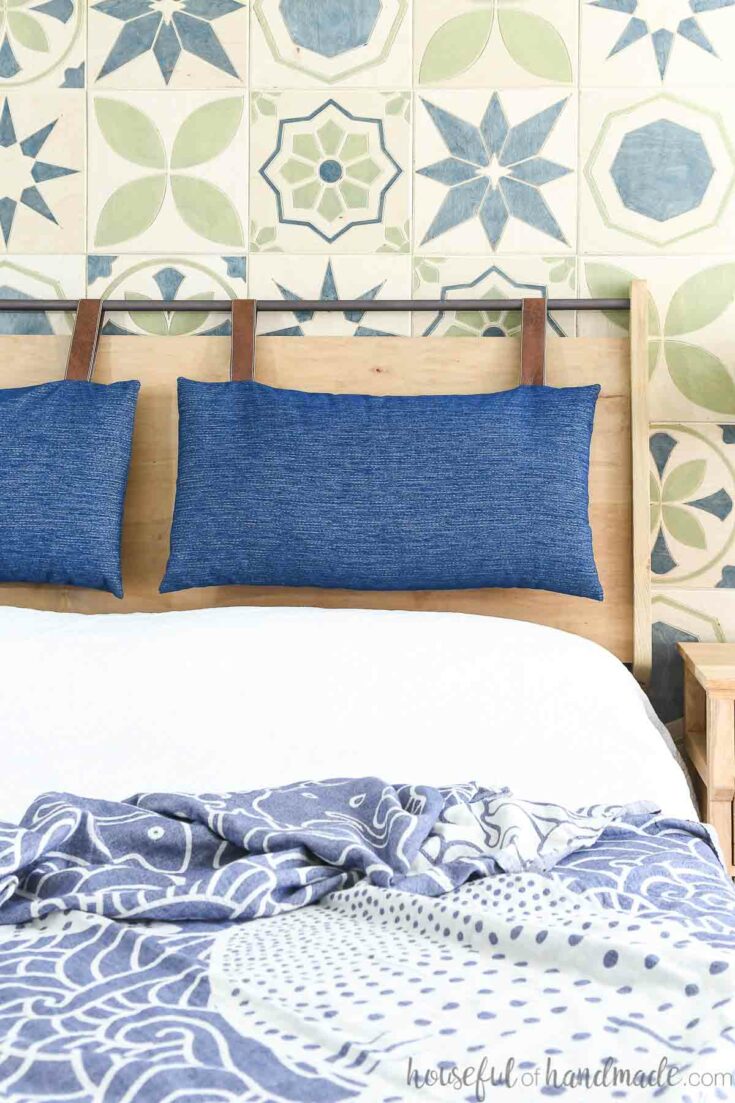 Modern DIY Headboard with Headboard Cushion - Houseful of Handmade