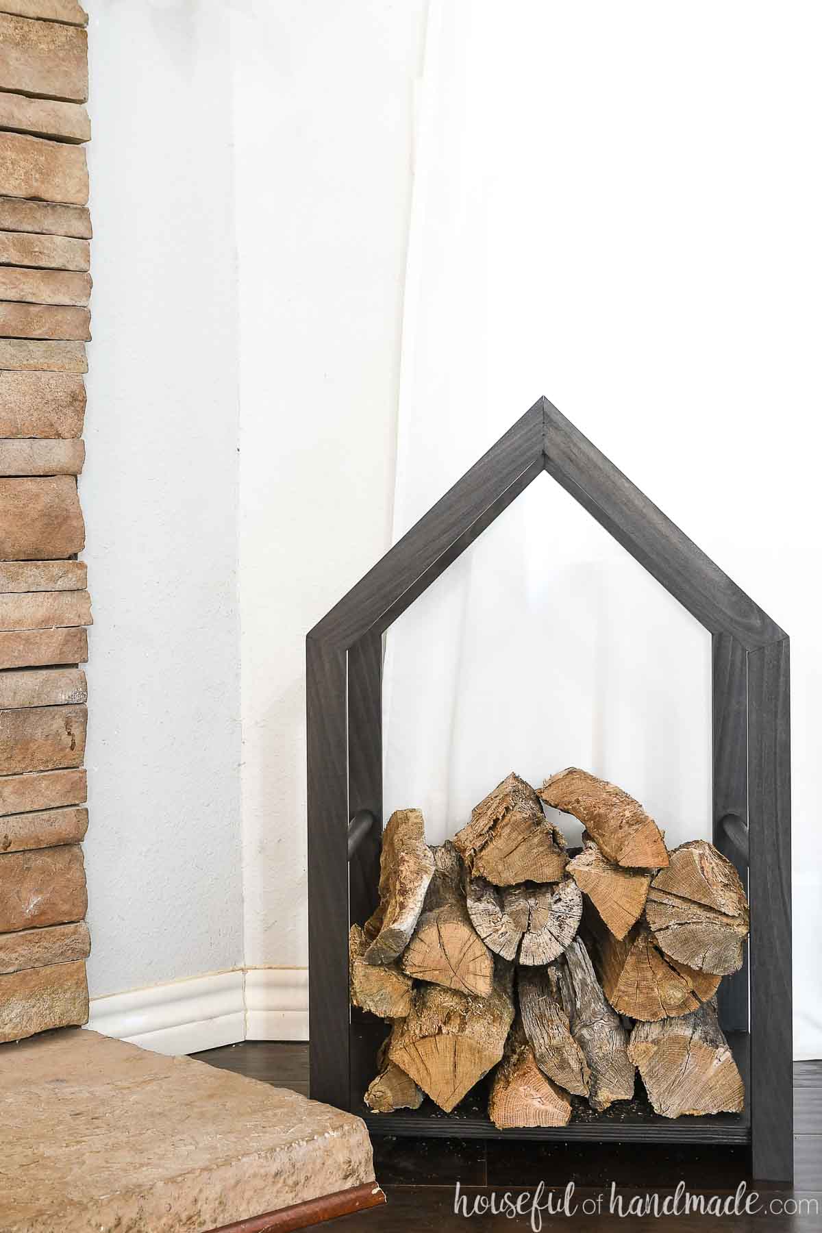 Modern Firewood Holder Build Plans - Houseful of Handmade