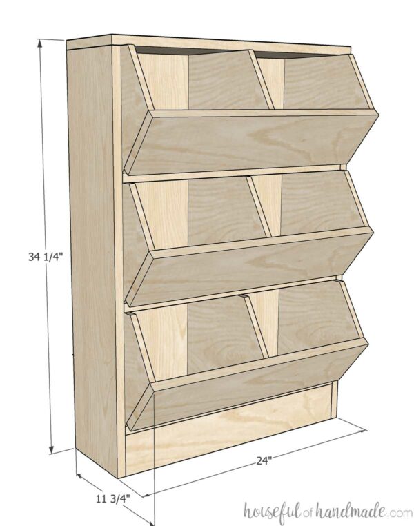 Wooden Vegetable and Potato Bins - Houseful of Handmade