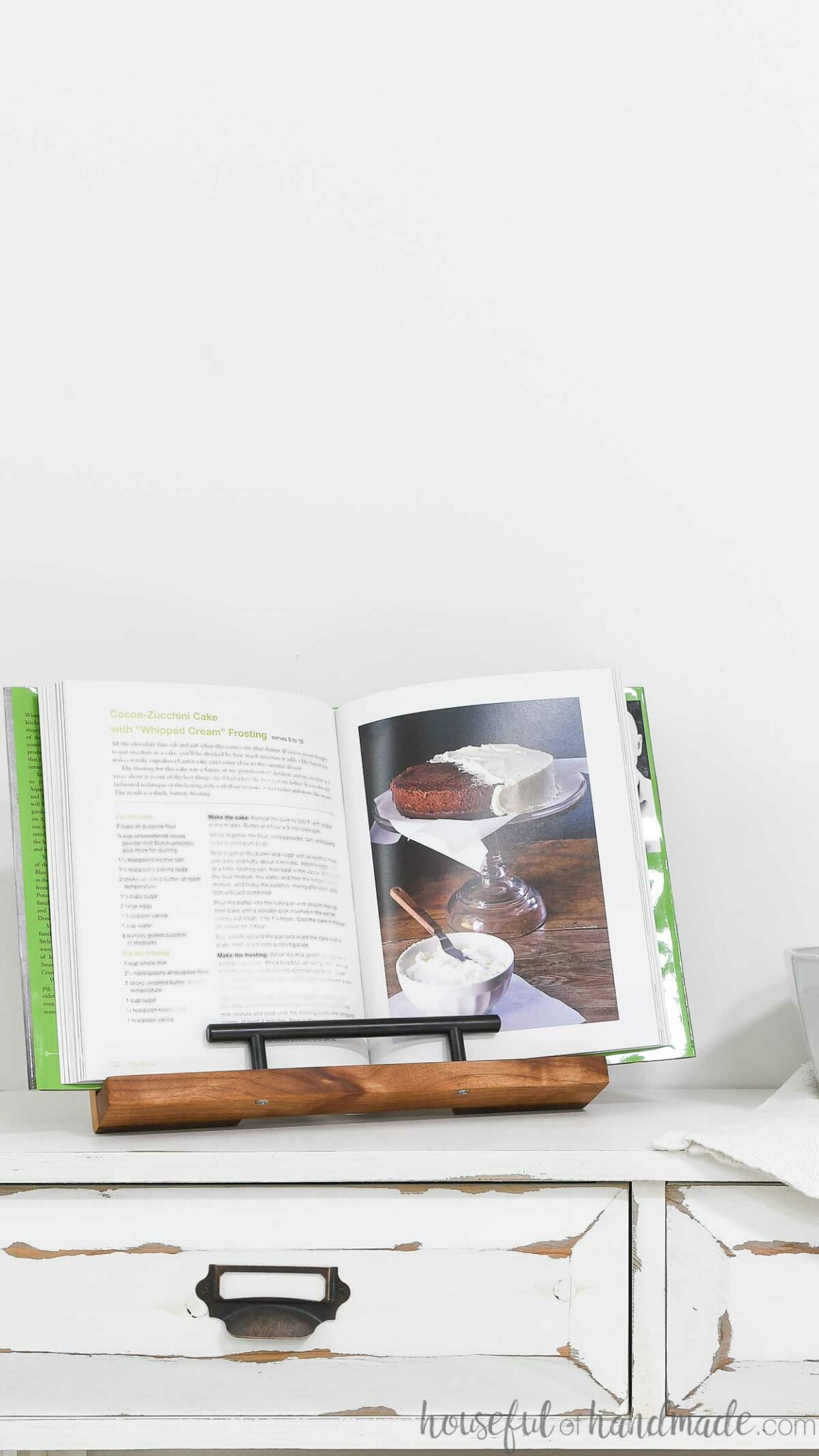 Easy Folding Cookbook Holder - Houseful of Handmade