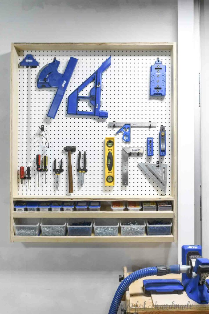 Simple Pegboard Storage Cabinet - Houseful of Handmade