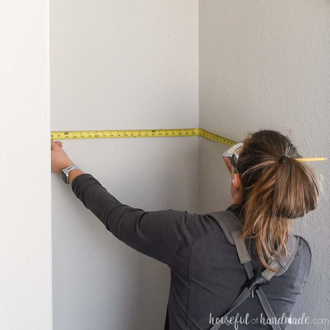 Easy DIY Floating Shelves in a Nook or Alcove - Houseful of Handmade
