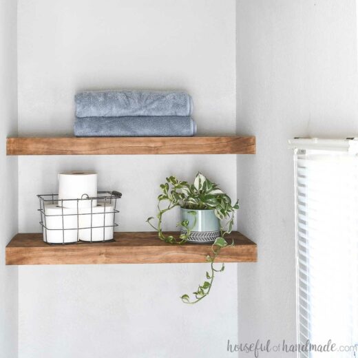 Easy Modern Wall Shelves DIY - Houseful of Handmade