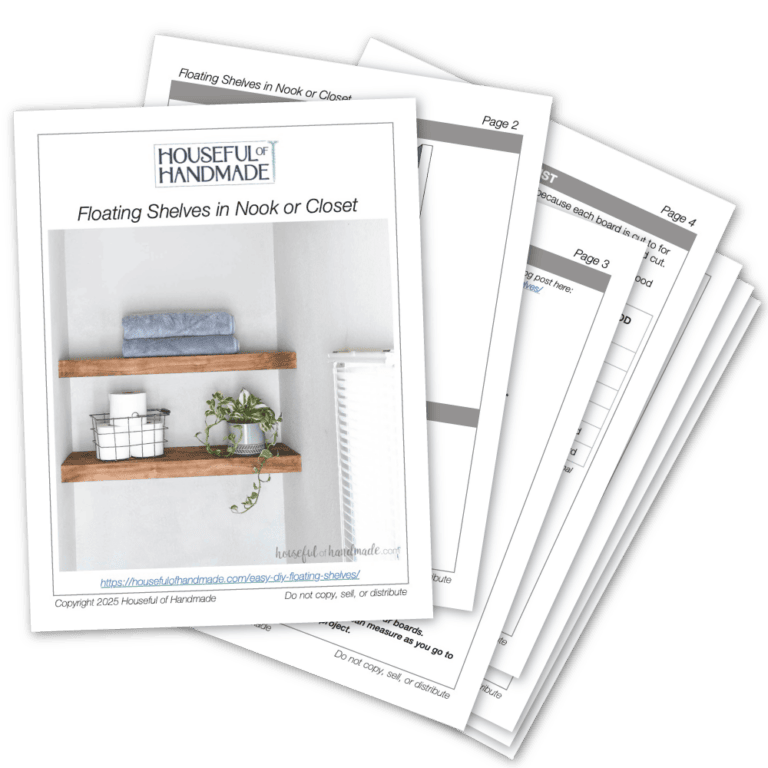 Easy DIY Floating Shelves in a Nook or Alcove - Houseful of Handmade