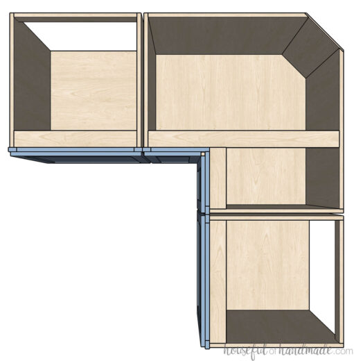 How to Build Corner Cabinets - Houseful of Handmade