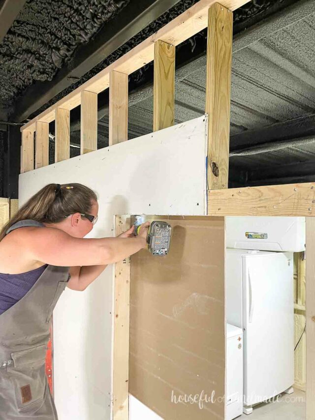 How to Hang Drywall - Houseful of Handmade