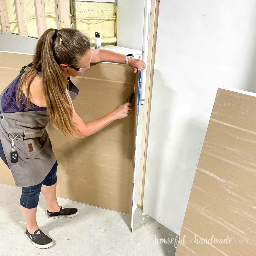 How to Hang Drywall - Houseful of Handmade