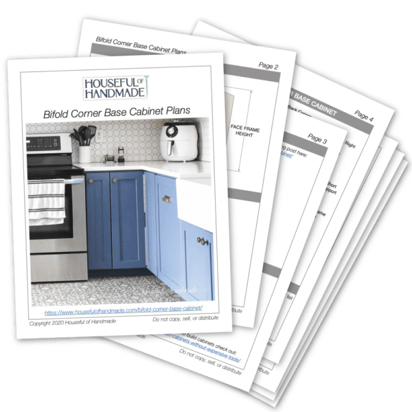 Bifold Corner Base Cabinet Build Plans - Houseful of Handmade