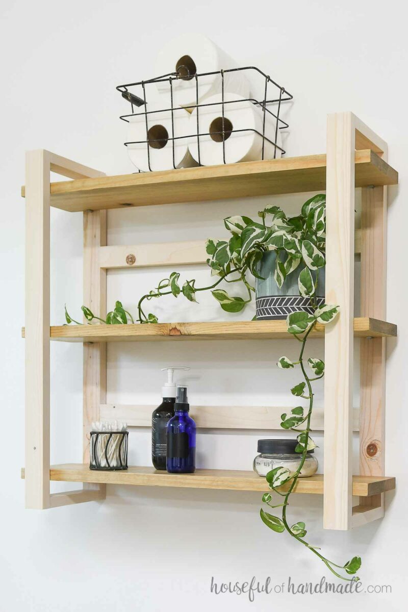 Easy Modern Wall Shelves DIY - Houseful of Handmade