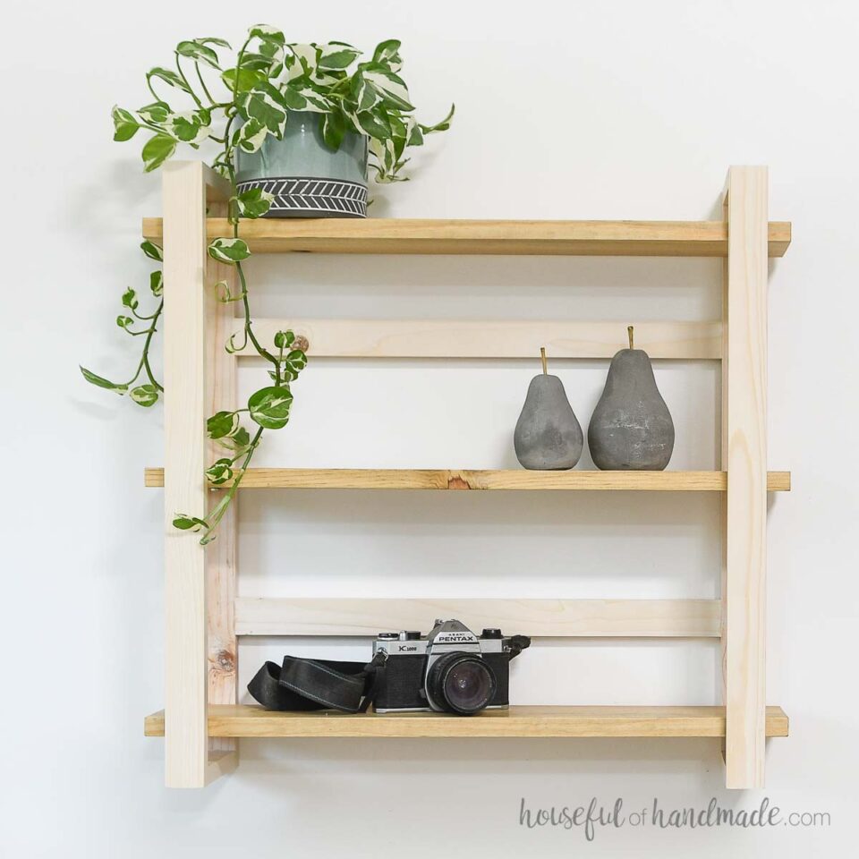 Easy DIY Wall Shelves with Drawers - Houseful of Handmade