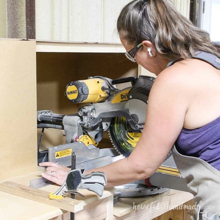 Simple DIY Side Table with Wheels - Houseful of Handmade