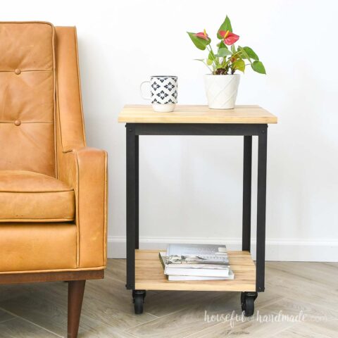 Easy DIY Chunky Side Table - Houseful of Handmade