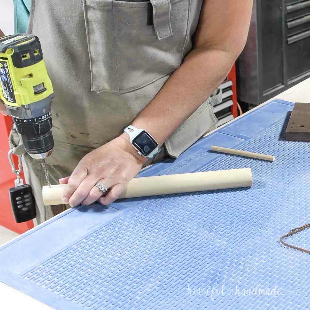 Beautiful Scrap Wood Paper Towel Holder - Houseful of Handmade