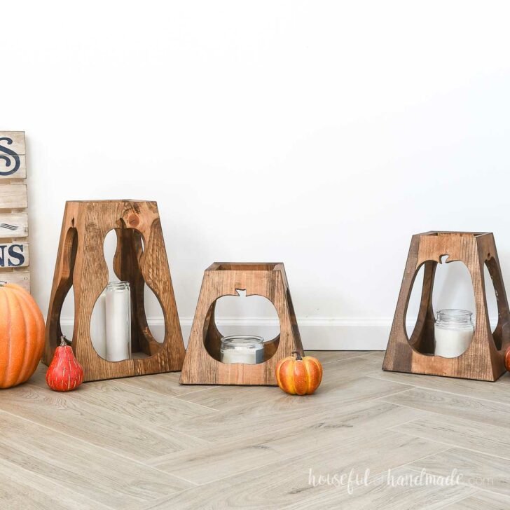 Beautiful Wood Fall Lanterns - Houseful of Handmade