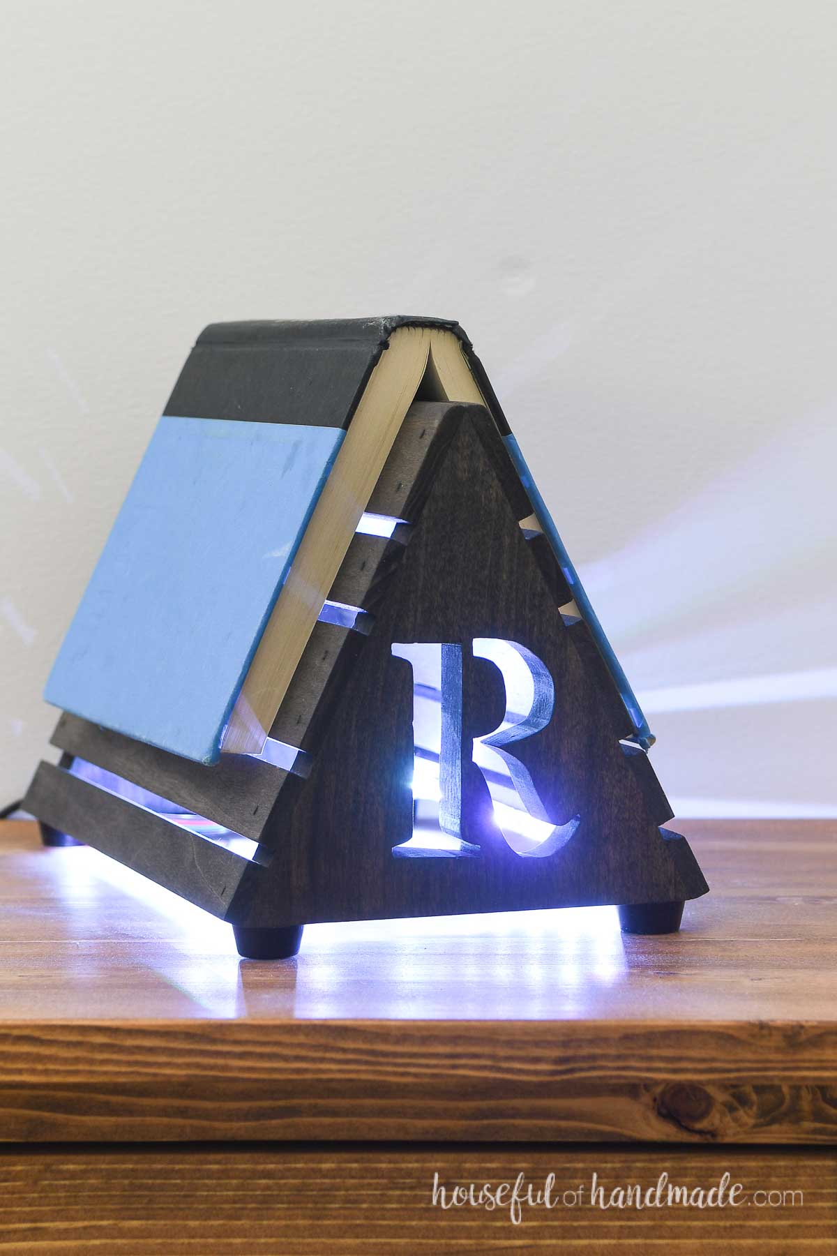 DIY Book Rest and Nightlight - Houseful of Handmade