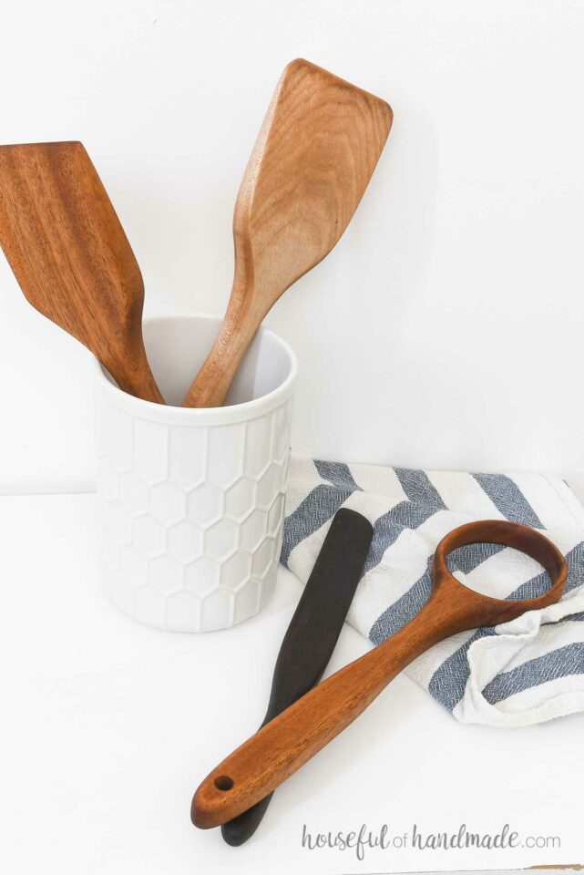 No-Carve Wood Cooking Utensils - Houseful of Handmade