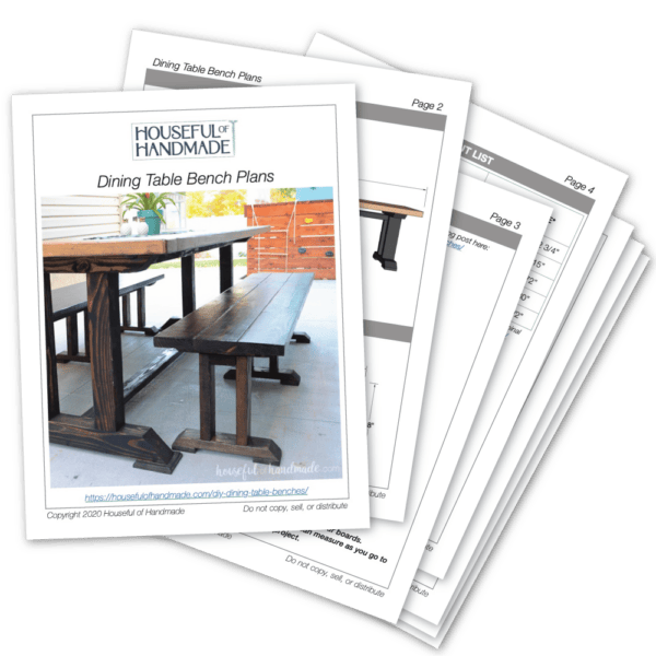 DIY Dining Table Benches - Houseful of Handmade