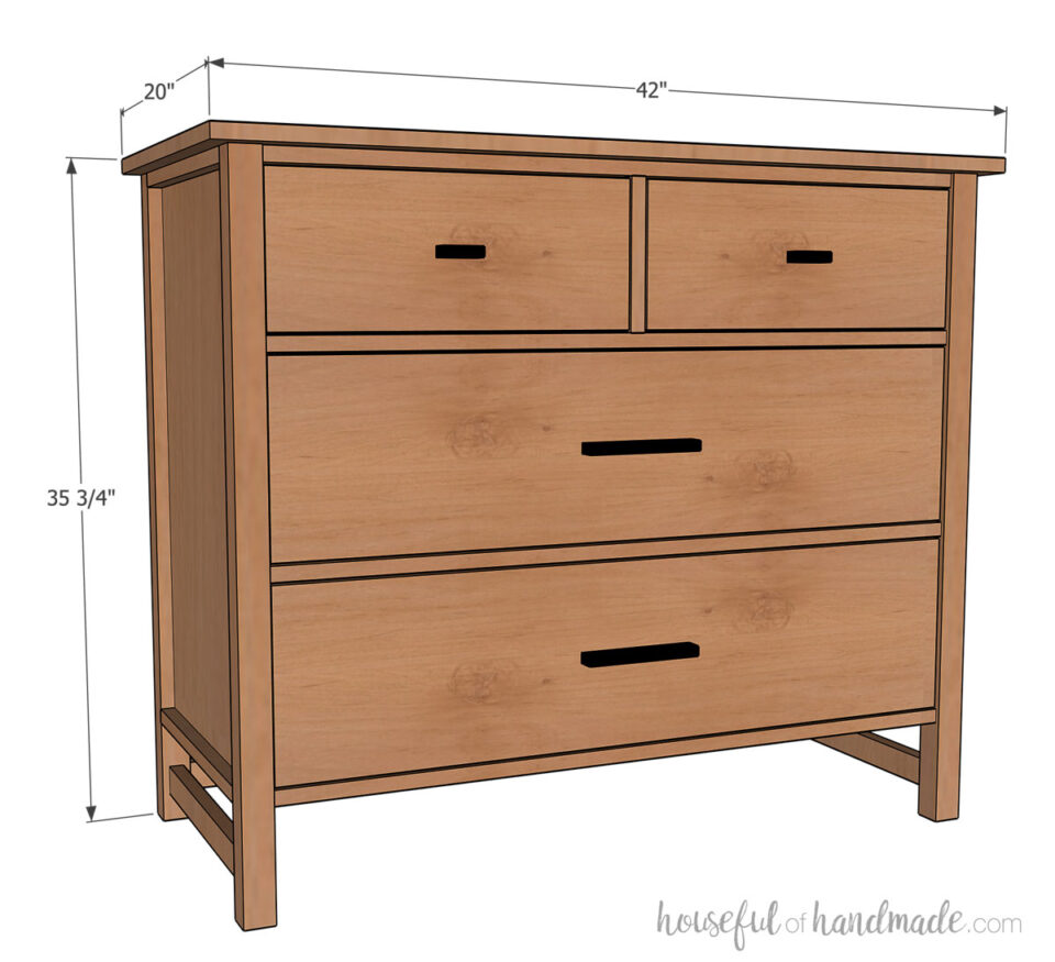 Classic 4 Drawer Dresser Build Plans - Houseful of Handmade