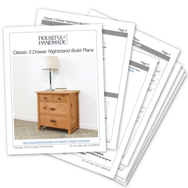 Classic 3 Drawer Nightstand Build Plans - Houseful of Handmade