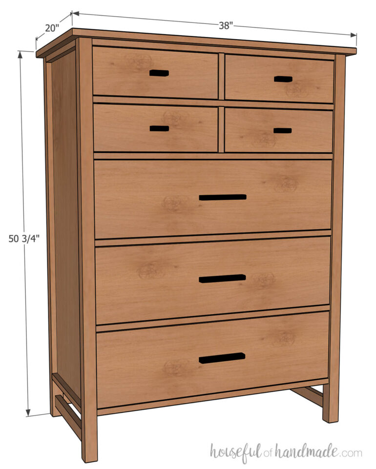 Classic Tall Dresser Build Plans - Houseful of Handmade