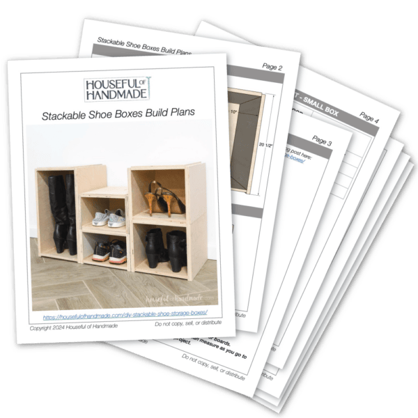 DIY Stackable Shoe Storage Boxes - Houseful of Handmade