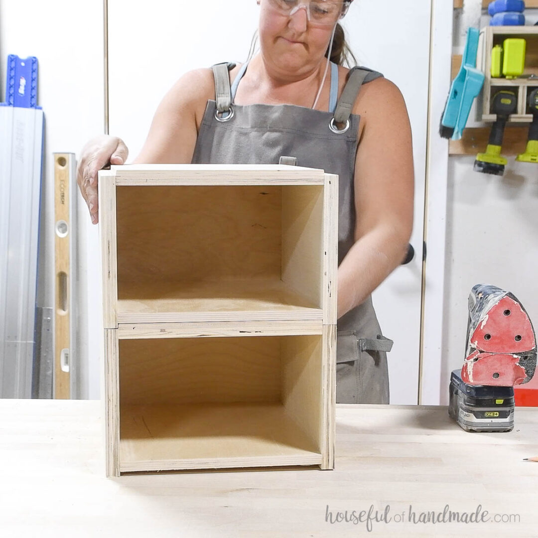 DIY Stackable Shoe Storage Boxes - Houseful of Handmade