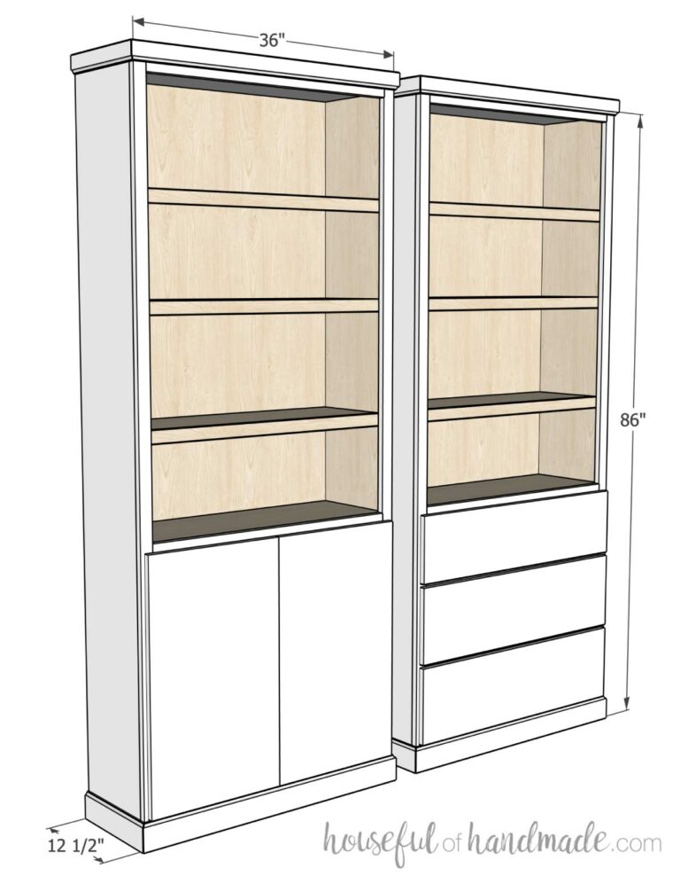 DIY Built in Storage Cabinets - Houseful of Handmade