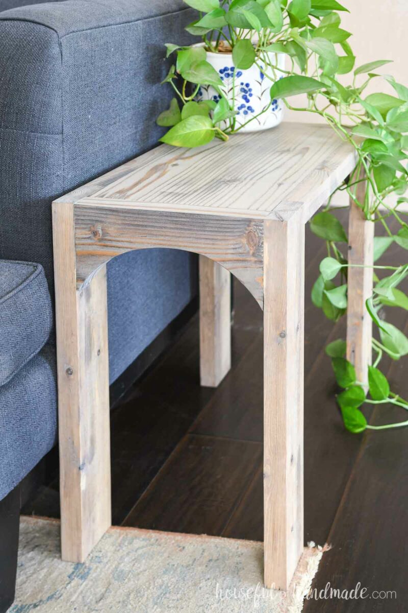 Easy DIY Chunky Side Table - Houseful of Handmade
