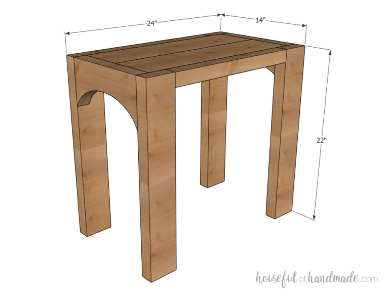 Easy DIY Chunky Side Table - Houseful of Handmade