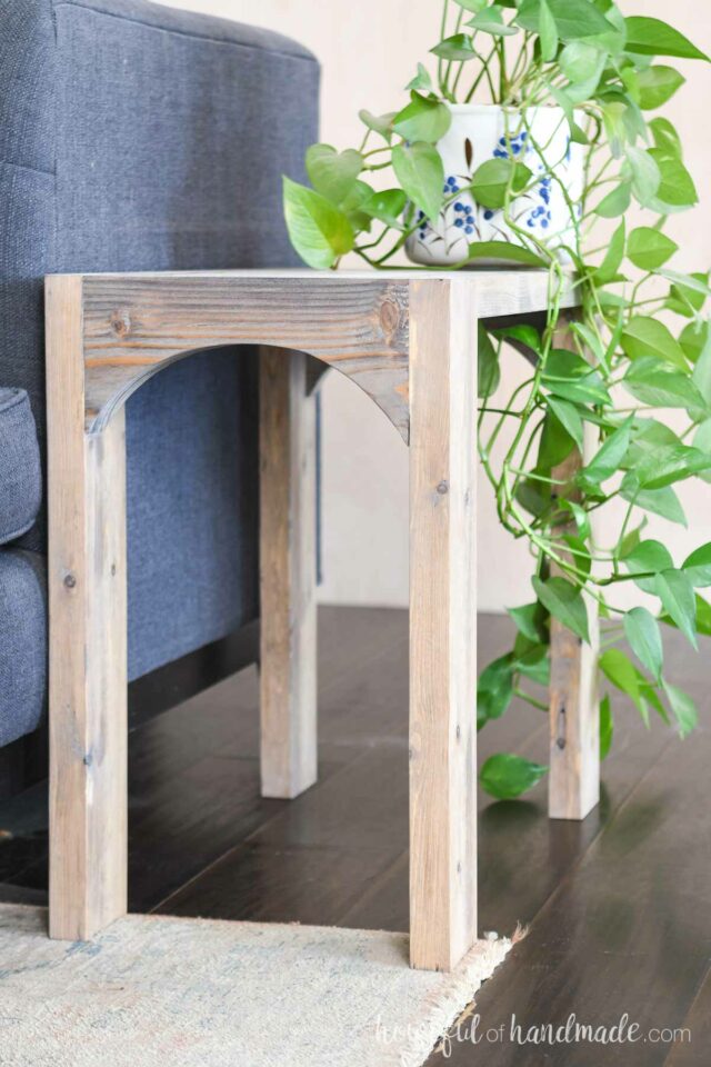 Easy DIY Chunky Side Table - Houseful of Handmade