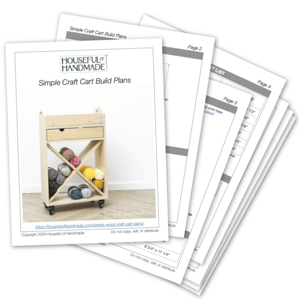 Simple Wood Craft Cart Plans - Houseful of Handmade