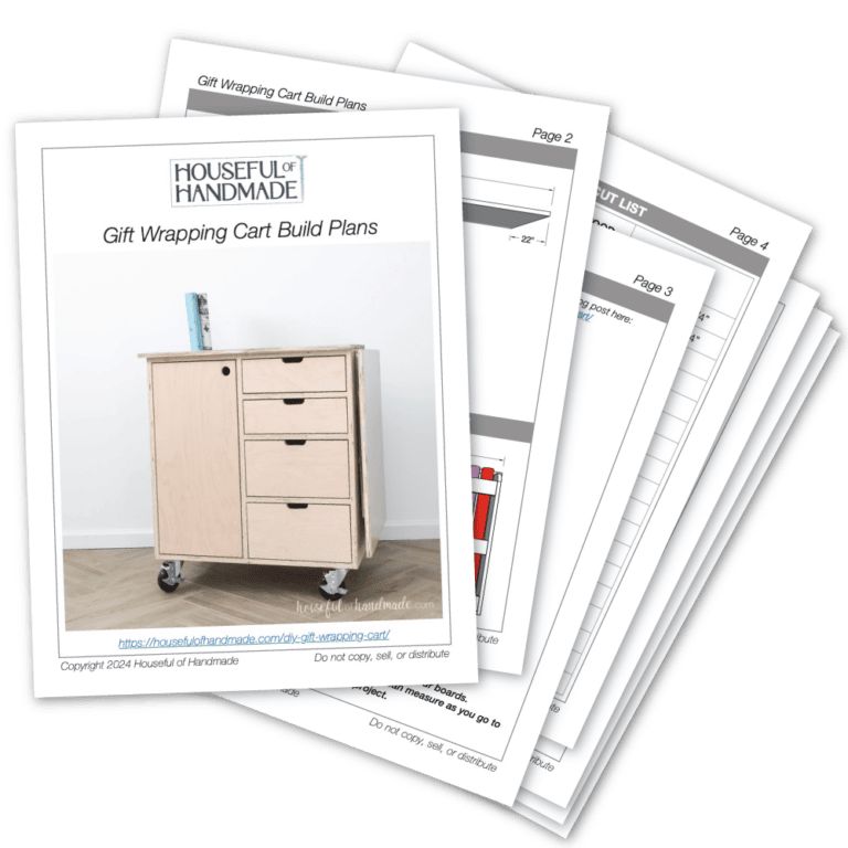 DIY Gift Wrapping Cart - Houseful of Handmade