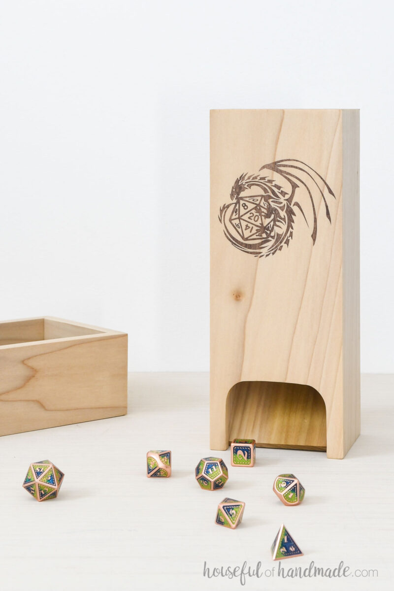 DIY Dice Tower with Tray - Houseful of Handmade