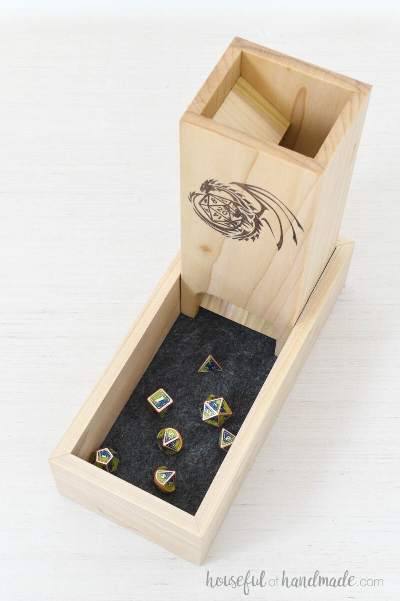 DIY Dice Tower with Tray - Houseful of Handmade