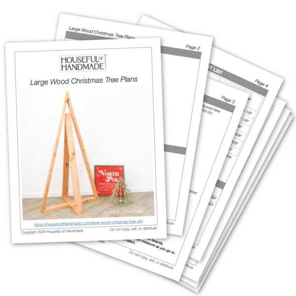 Large Wood Christmas Tree DIY - Houseful of Handmade