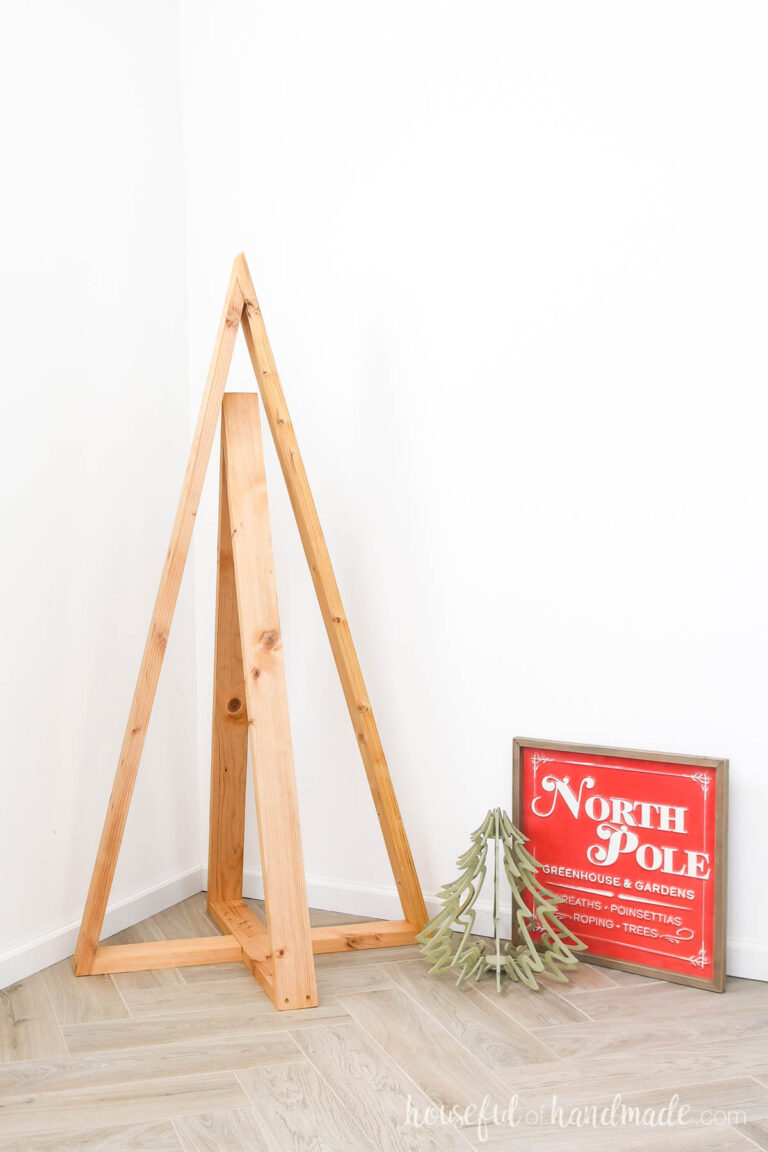 Large Wood Christmas Tree DIY - Houseful of Handmade