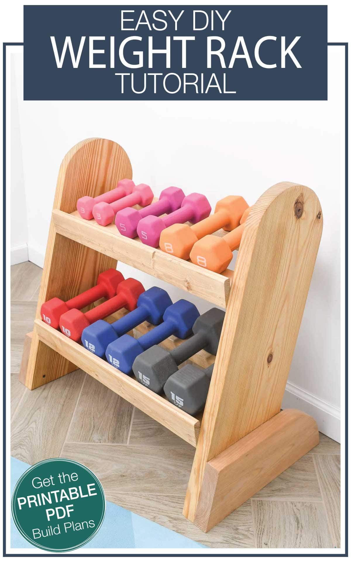 Simple Wood Weight Rack Plans - Houseful of Handmade