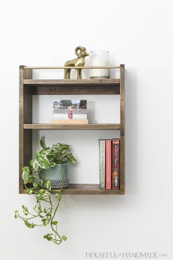 Easy DIY Wall Shelves with Drawers - Houseful of Handmade
