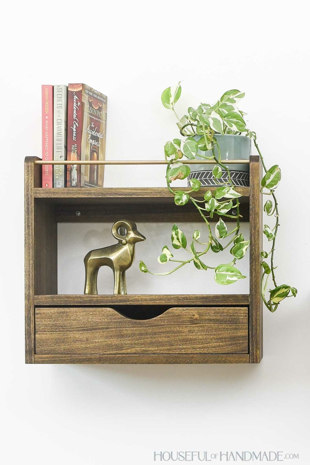 Easy DIY Wall Shelves with Drawers - Houseful of Handmade