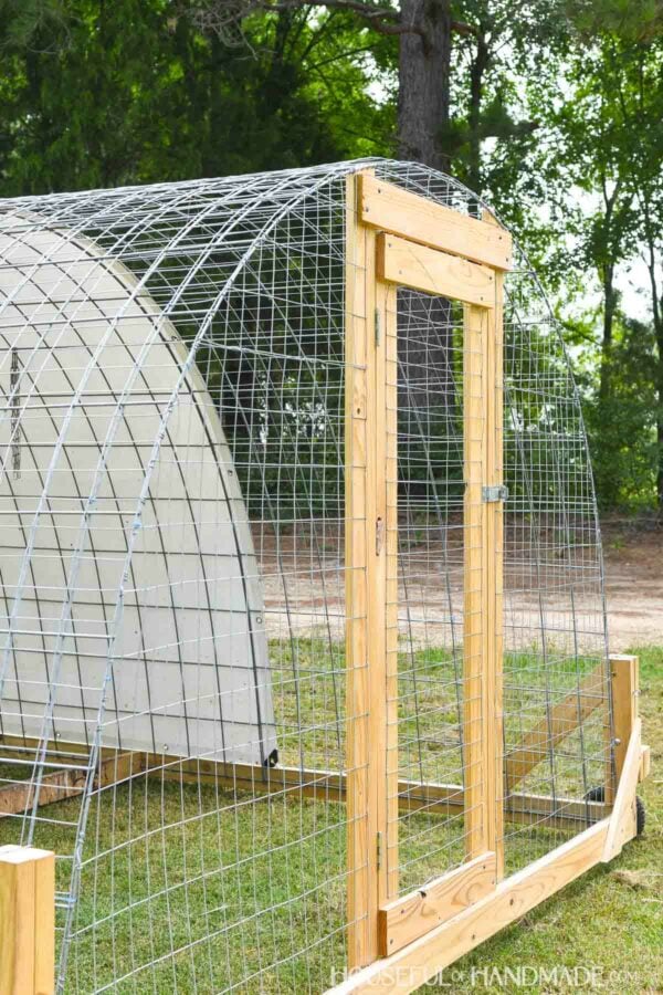 DIY Large Chicken Tractor that's Easy to Move - Houseful of Handmade